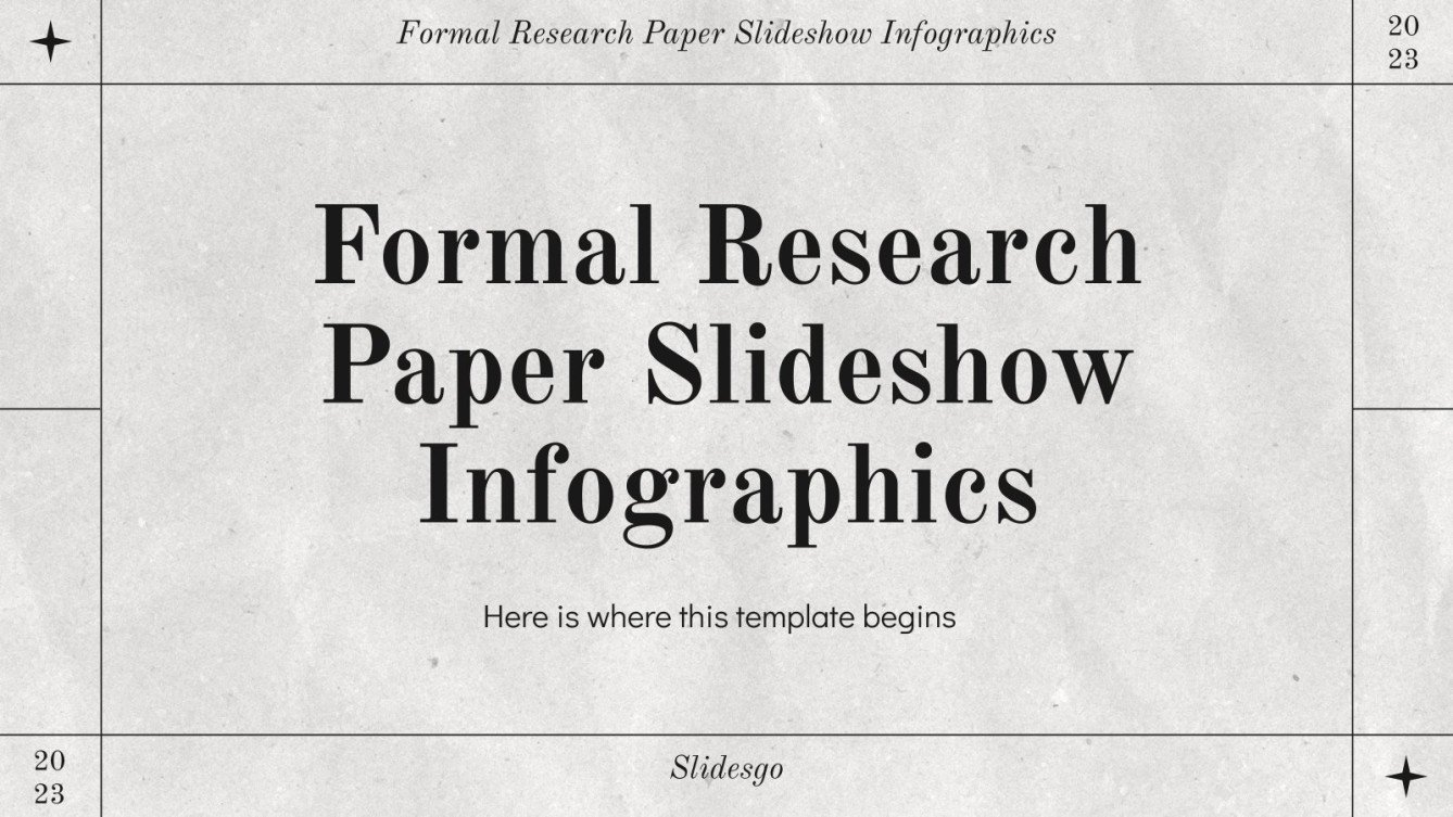 Formal Research Paper Slideshow Infographics | Google Slides