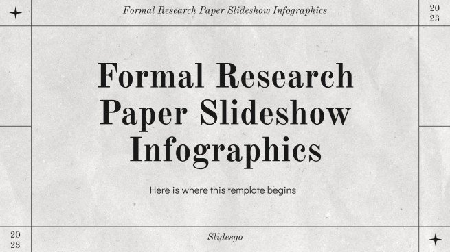 Formal Research Paper Slideshow Infographics | Google Slides