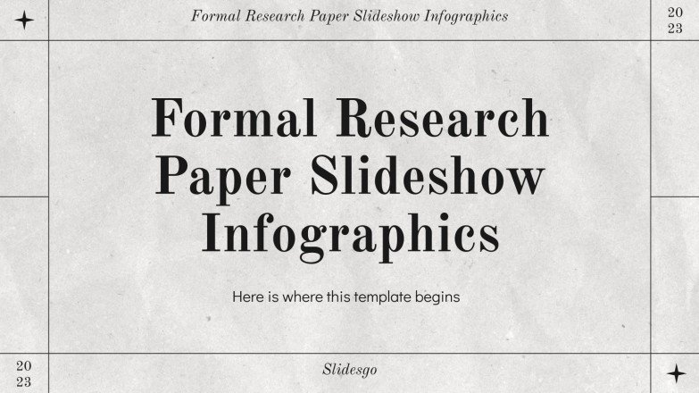 Formal Research Paper Slideshow Infographics | Google Slides