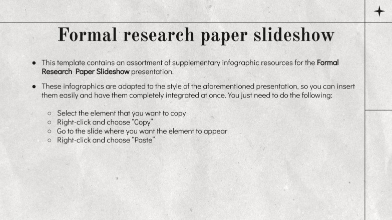 Formal Research Paper Slideshow Infographics | Google Slides