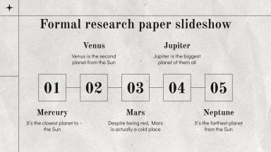Formal Research Paper Slideshow Infographics | Google Slides