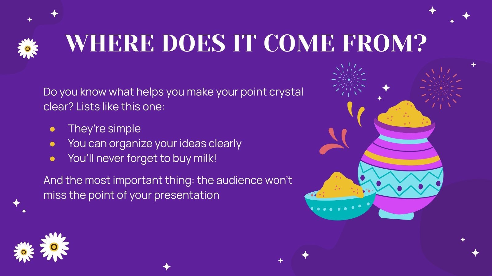 Holi Festival for Pre-K | Google Slides & PowerPoint