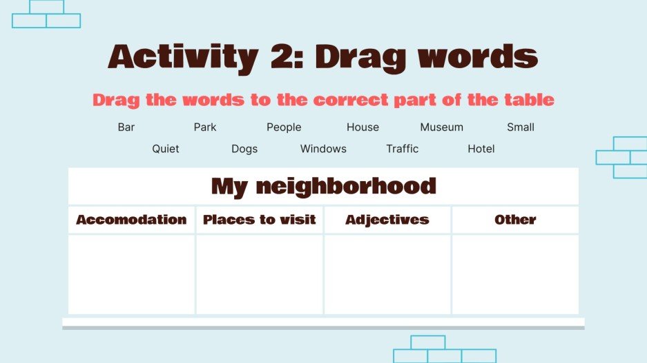 All about my Neighborhood! - Activities for Elementary
