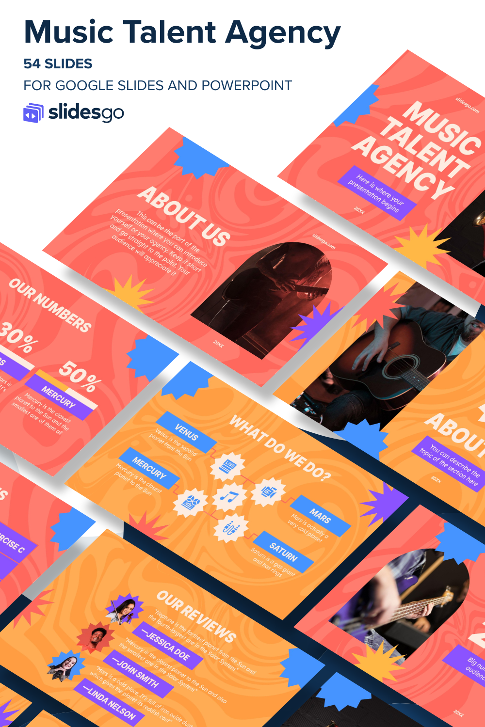 Music Talent Agency | Google Slides & PPT