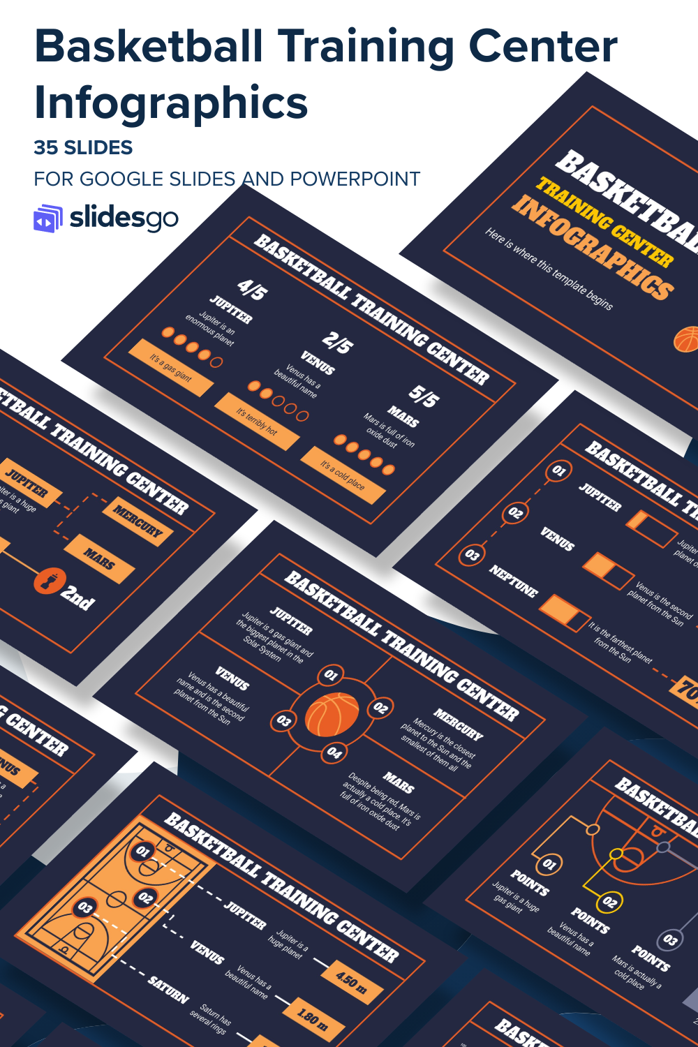 Basketball Training Center Infographics | Google Slides