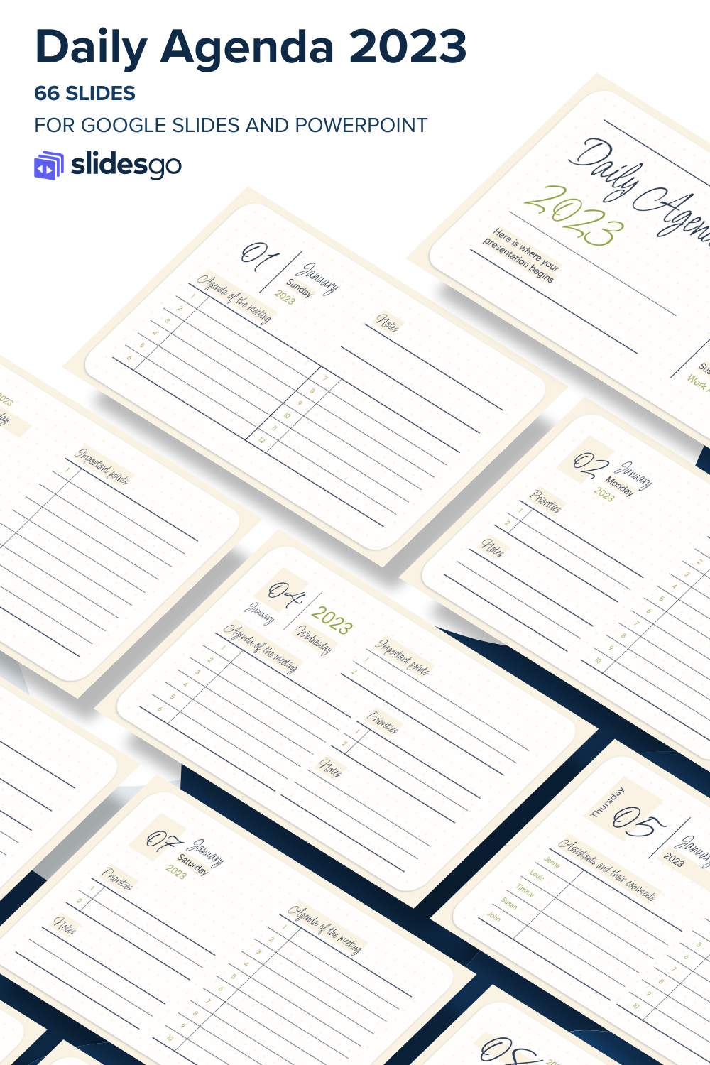 Daily Agenda 2025 | Google Slides & PowerPoint