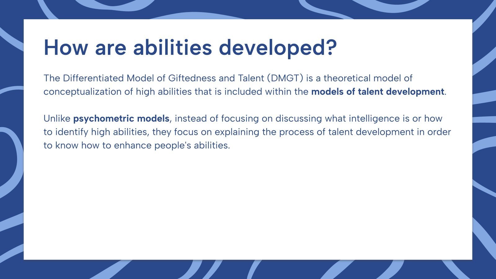 High Abilities According to the DMGT | Google Slides & PPT