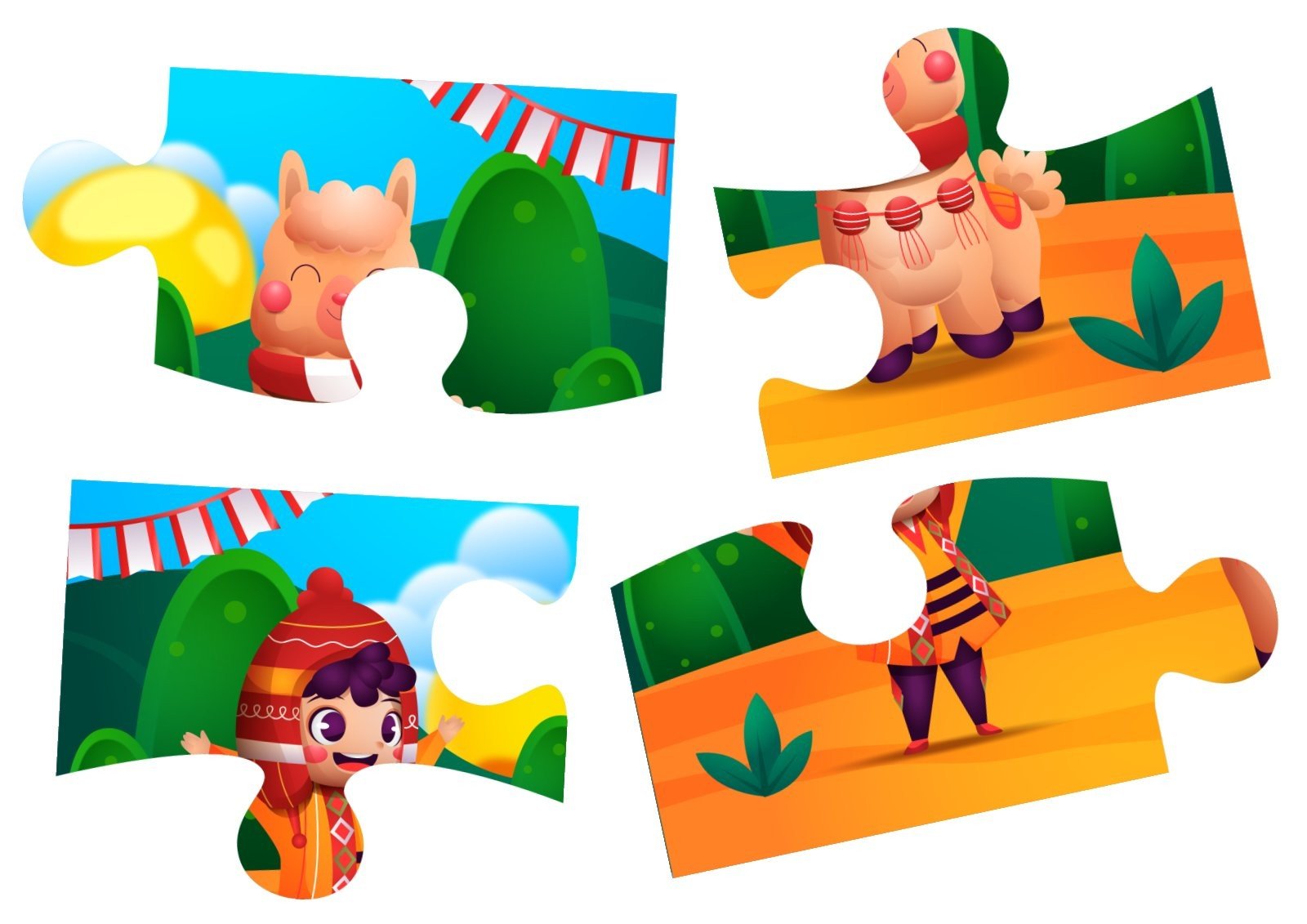 Funny Characters Printable Jigsaw Puzzle | Google Slides