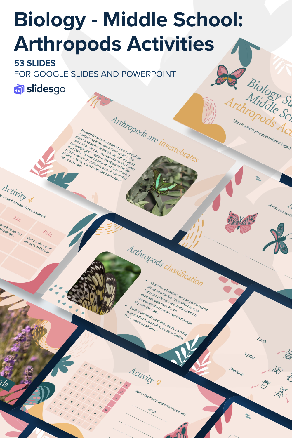 Biology Subject for Middle School: Arthropods Activities