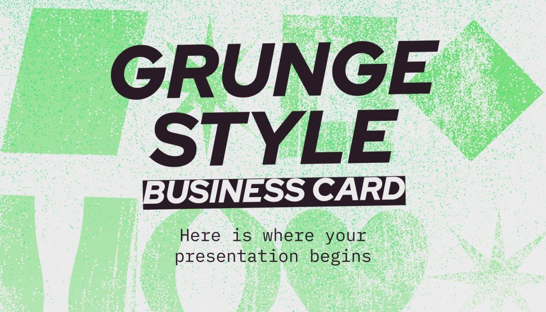 Grunge Style Business Card | Google Slides & PowerPoint