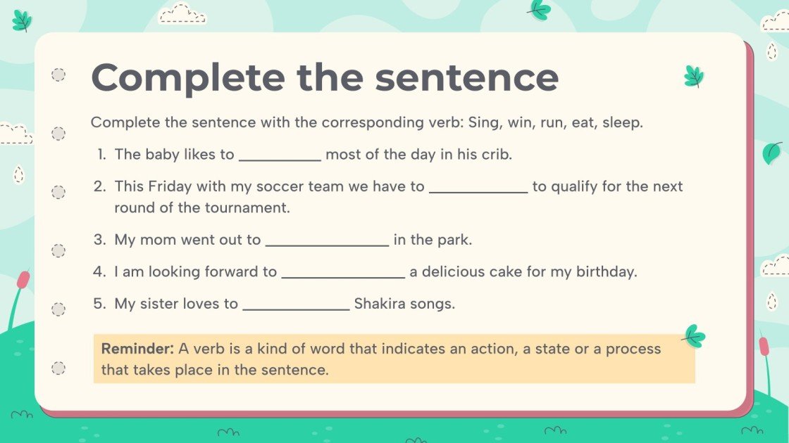 Activity Booklet: Adjectives, Nouns and Verbs
