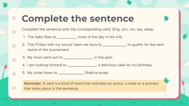 Activity Booklet: Adjectives, Nouns and Verbs