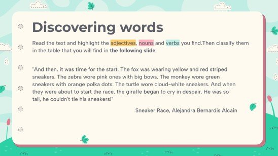 Activity Booklet: Adjectives, Nouns and Verbs