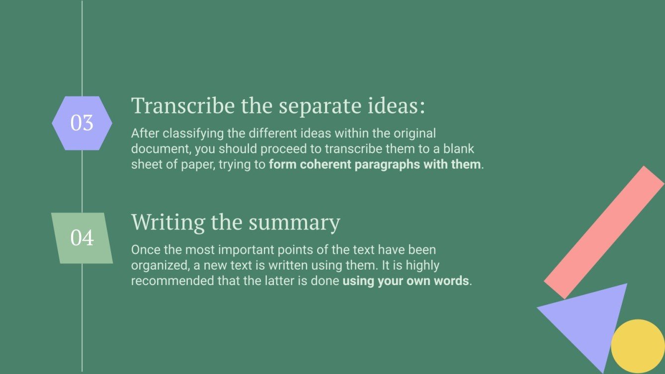 How To Summarize A Text Google Slides PPT
