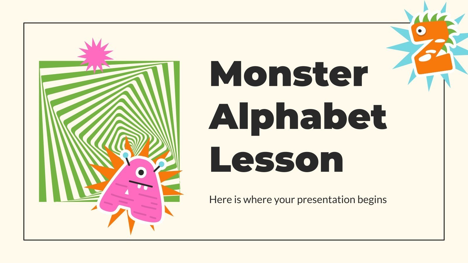 Monster Alphabet Lesson | Google Slides & PPT