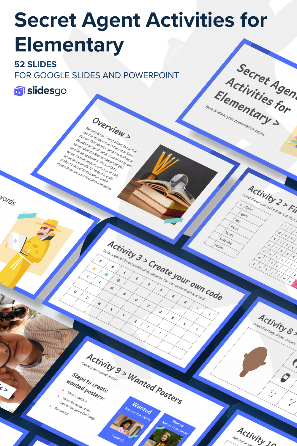 Secret Agent Activities for Elementary | Google Slides & PPT