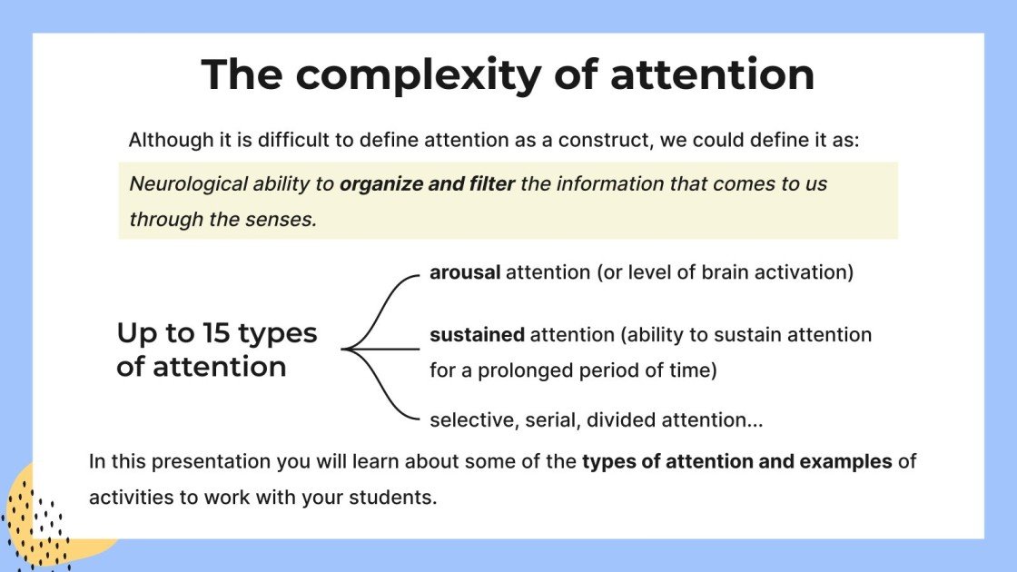 Types of Attention - Working on them in Students with ADHD