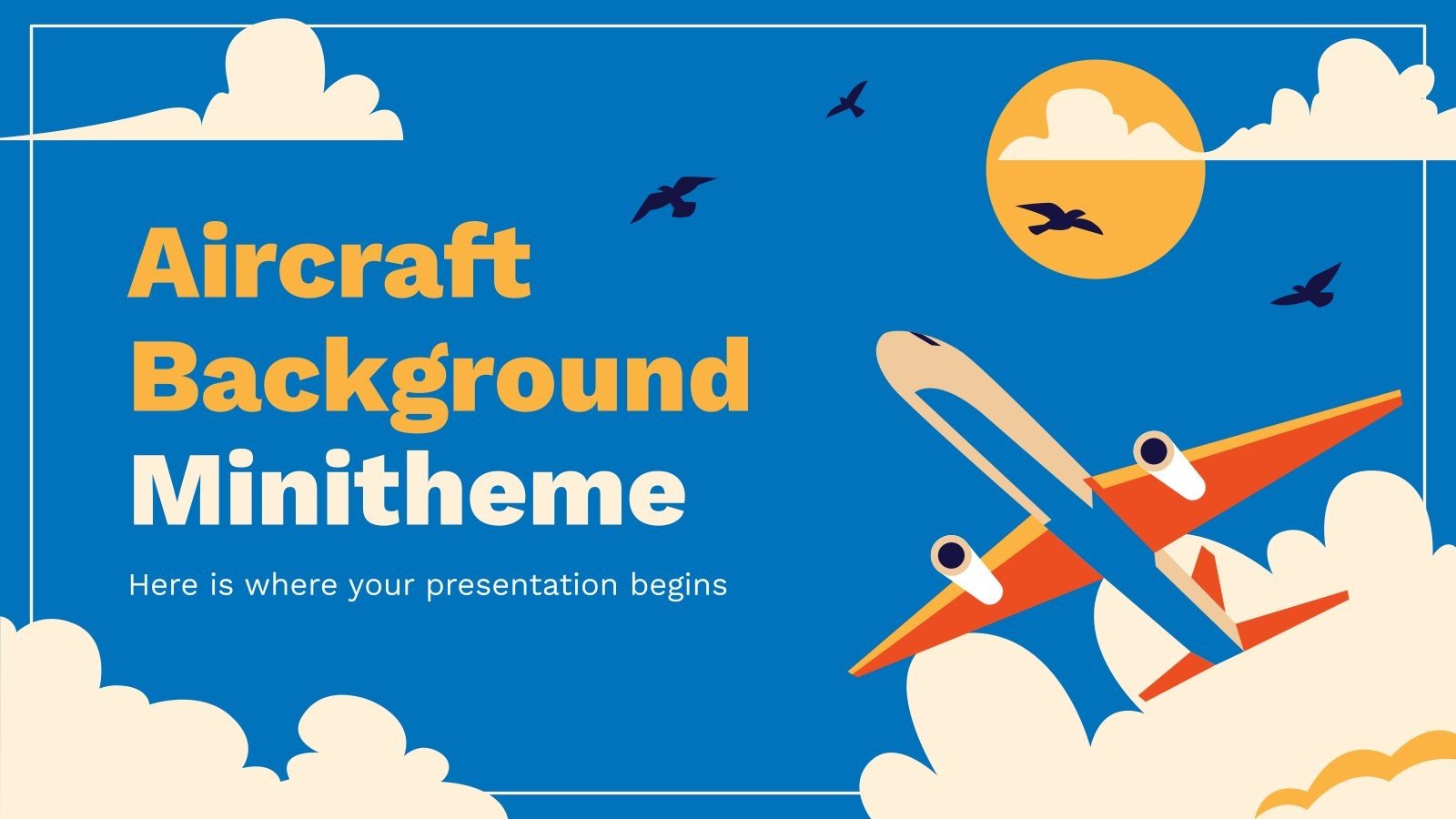 Aircraft Background Minitheme | Google Slides & PPT
