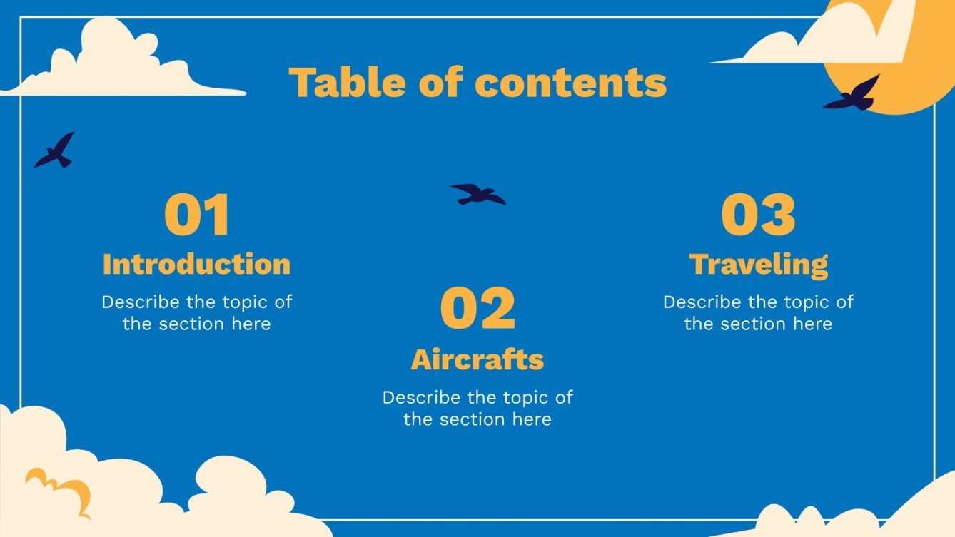 Aircraft Background Minitheme | Google Slides & PPT