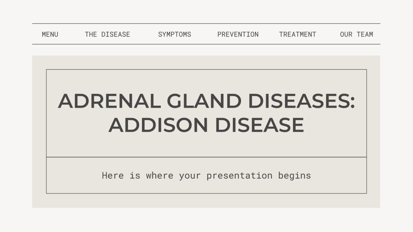 Adrenal Gland Diseases: Addison disease | Google Slides