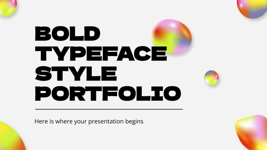 Bold Typeface Style Portfolio | Google Slides & PowerPoint