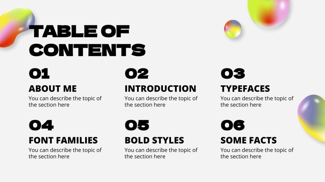 Bold Typeface Style Portfolio | Google Slides & PowerPoint