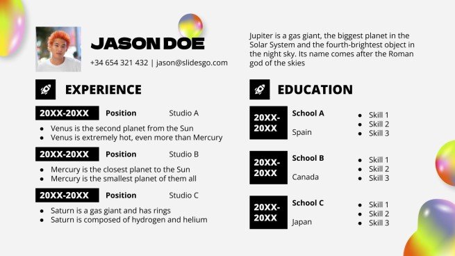 Bold Typeface Style Portfolio | Google Slides & PowerPoint