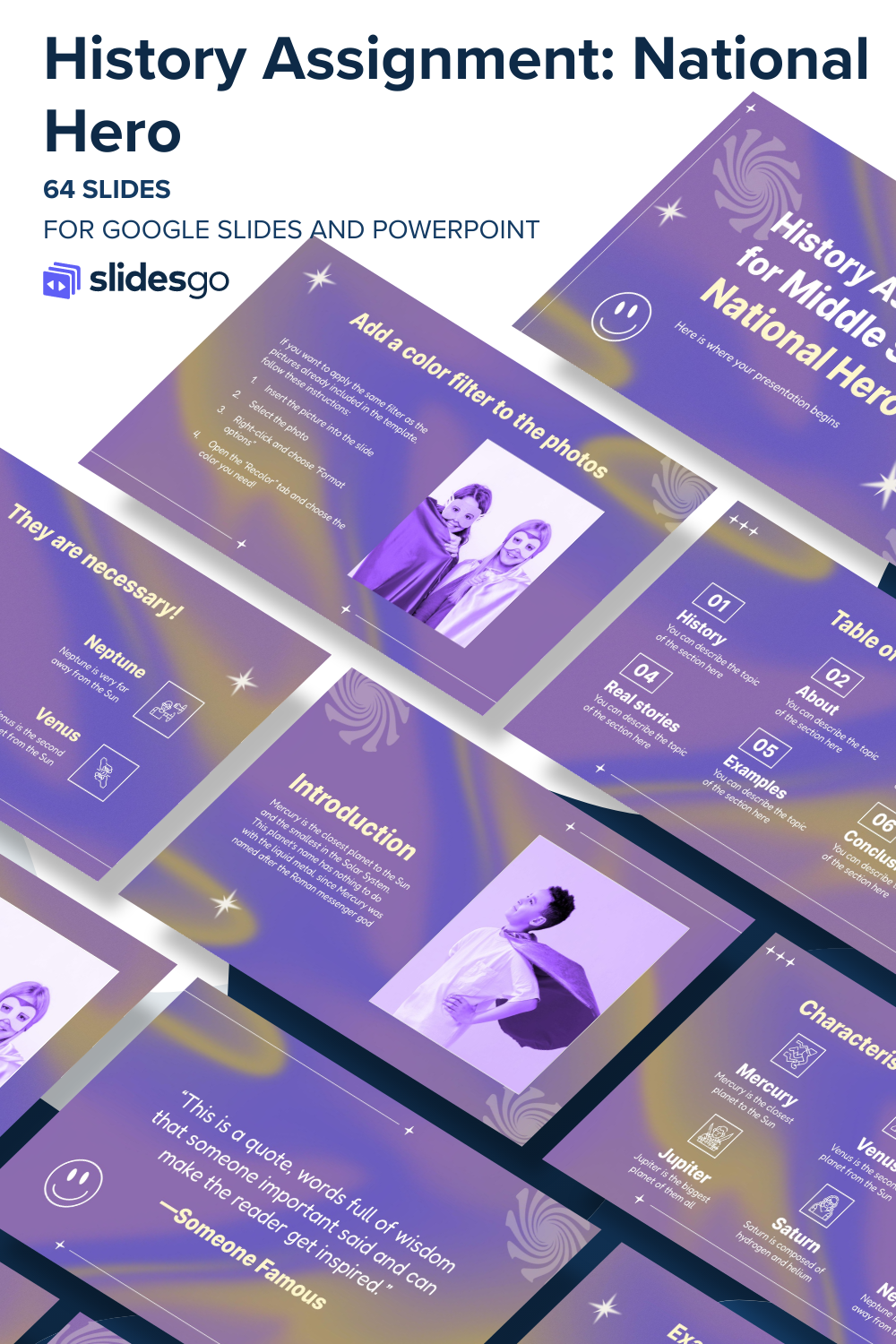 History Assignment: National Hero | Google Slides & PPT