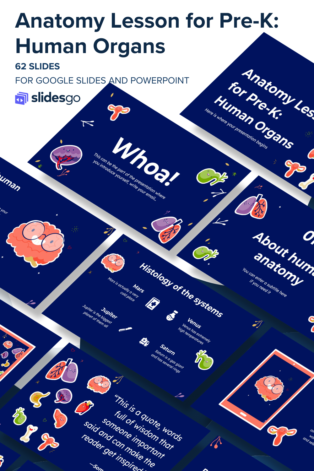 Anatomy Lesson for Pre-K: Human Organs | Google Slides