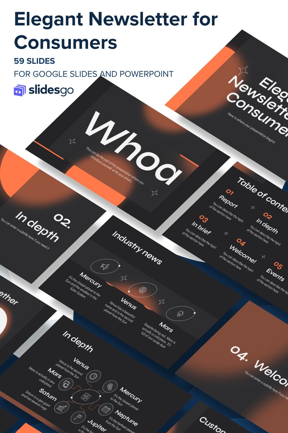 Elegant Newsletter for Consumers | Google Slides & PPT