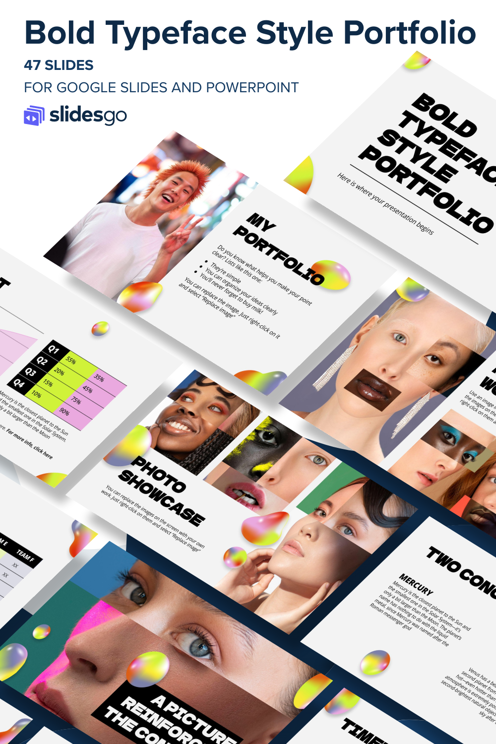 Bold Typeface Style Portfolio | Google Slides & PowerPoint