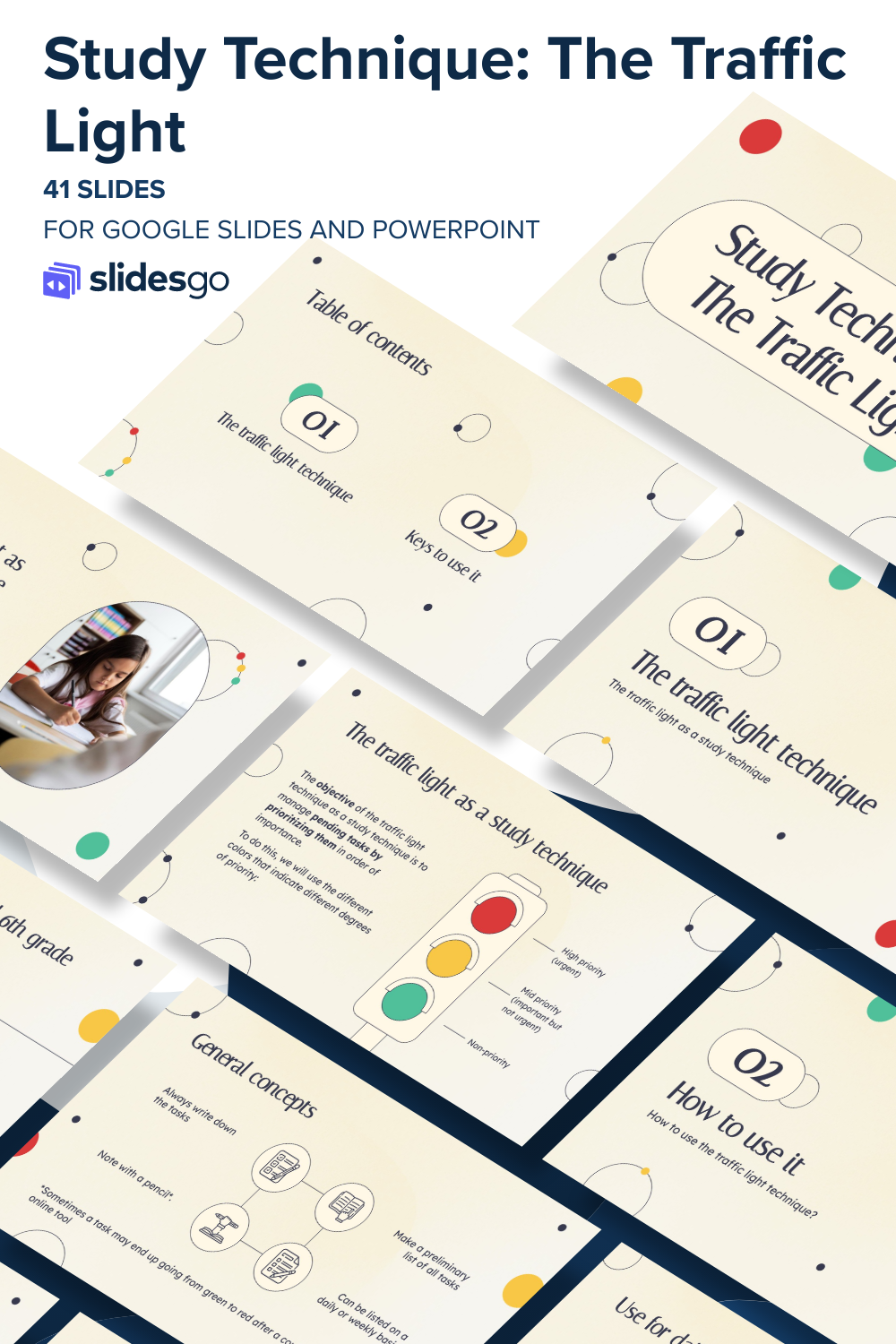 Study Technique: The Traffic Light | Google Slides & PPT