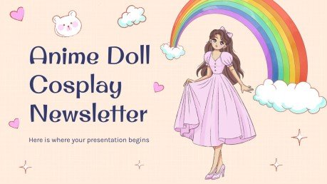 Newsletter sobre cosplay y muñecas de anime | Google Slides