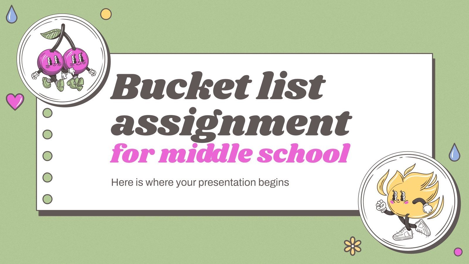 Bucket List Assignment for Middle School | Google Slides