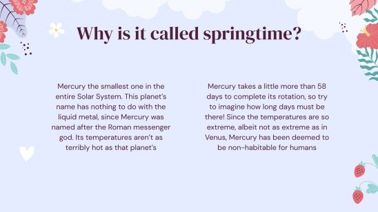 Todo sobre la primavera para niños | Google Slides y PPT