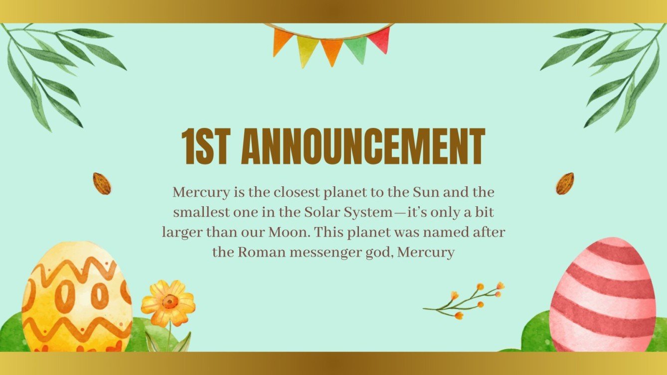 Enjoy the Easter Egg Hunt Newsletter | Google Slides & PPT