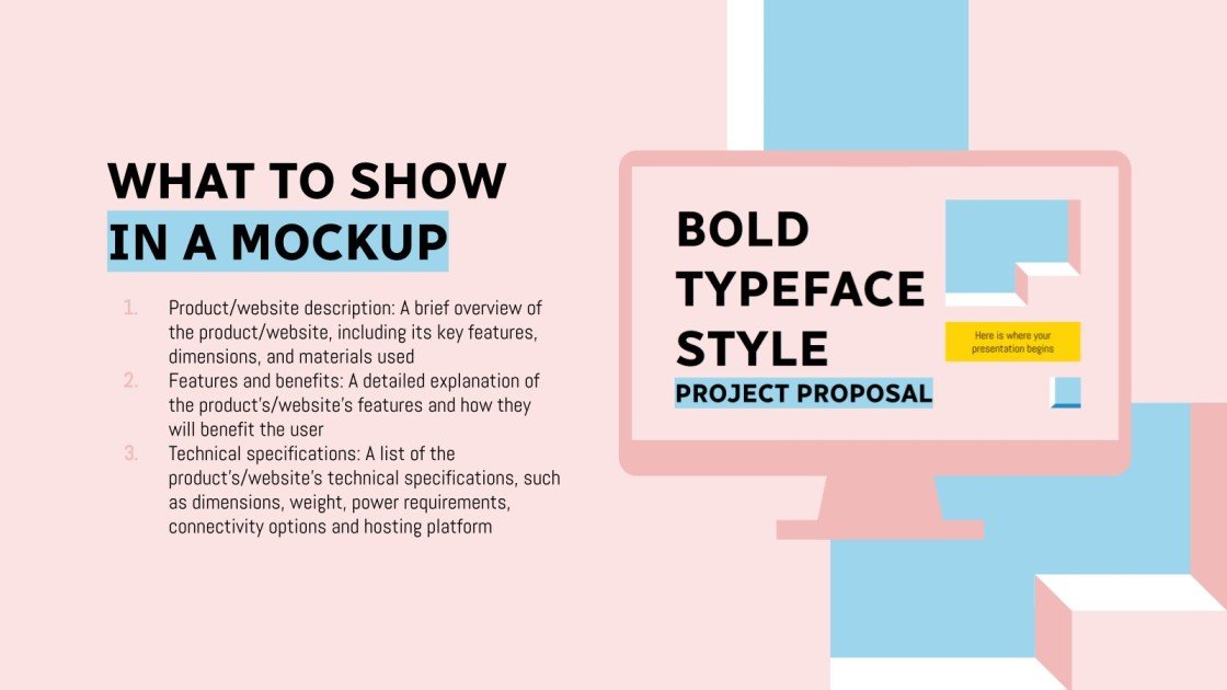 Bold Typeface Style Project Proposal | Google Slides & PPT
