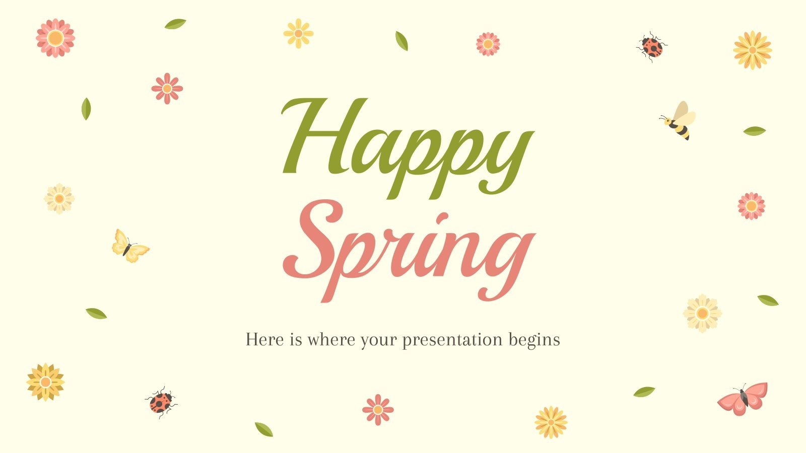 Happy Spring | Google Slides & PowerPoint template