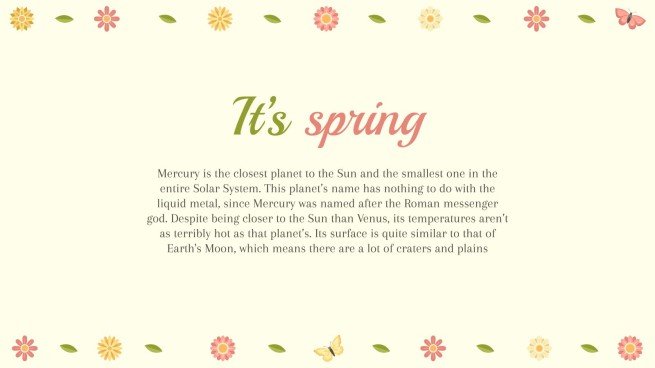 Feliz primavera | Modelo do Google Slides e PowerPoint