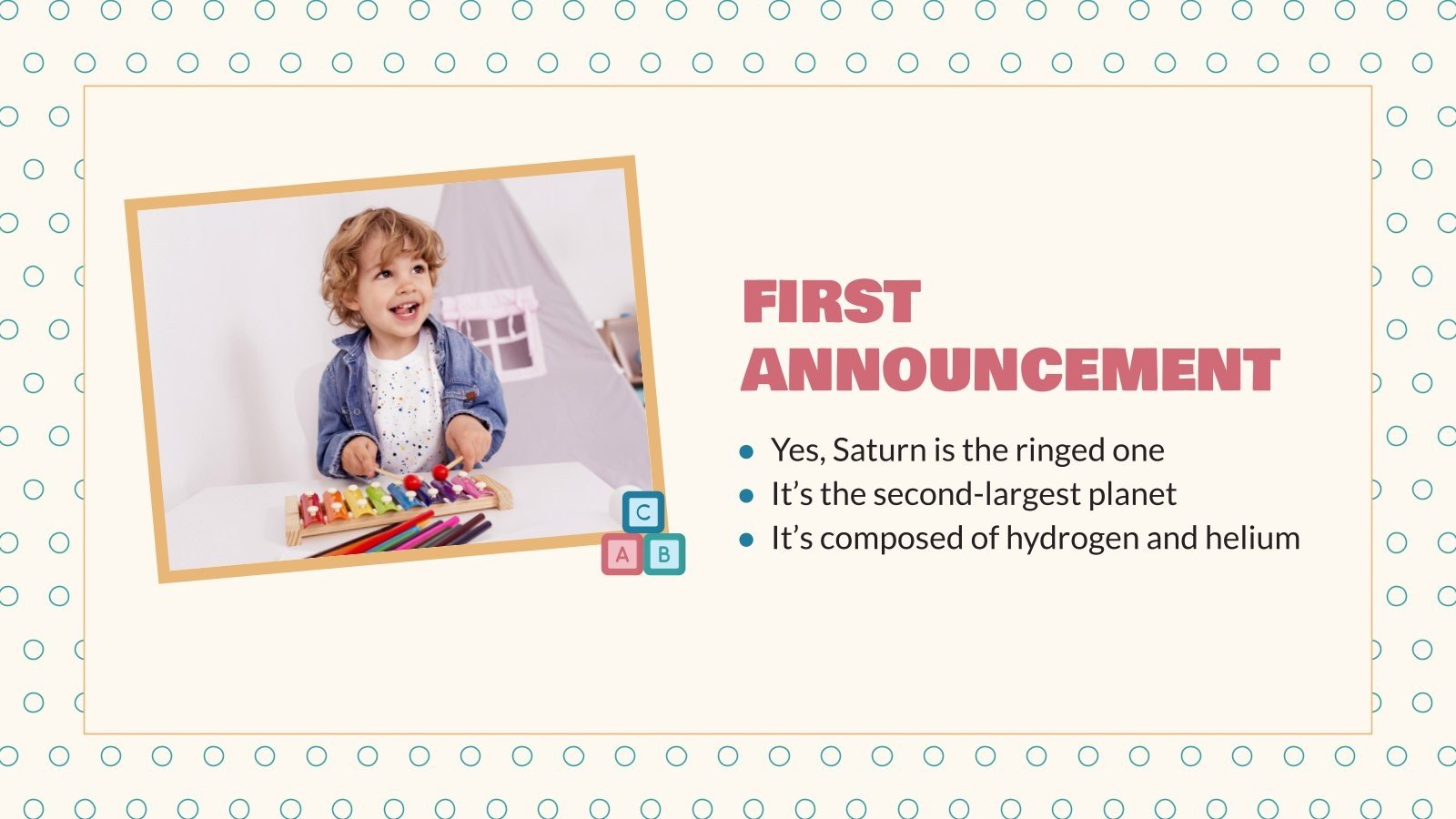 Preschool Newsletter Google Slides & PowerPoint template