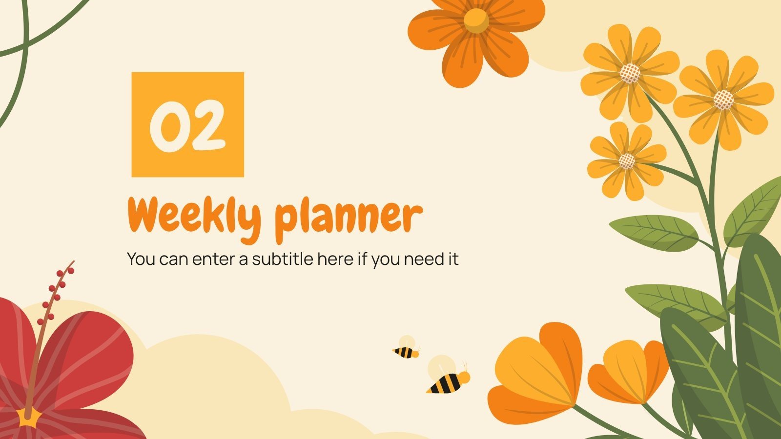 Spring Personal Organizer | Google Slides & PPT