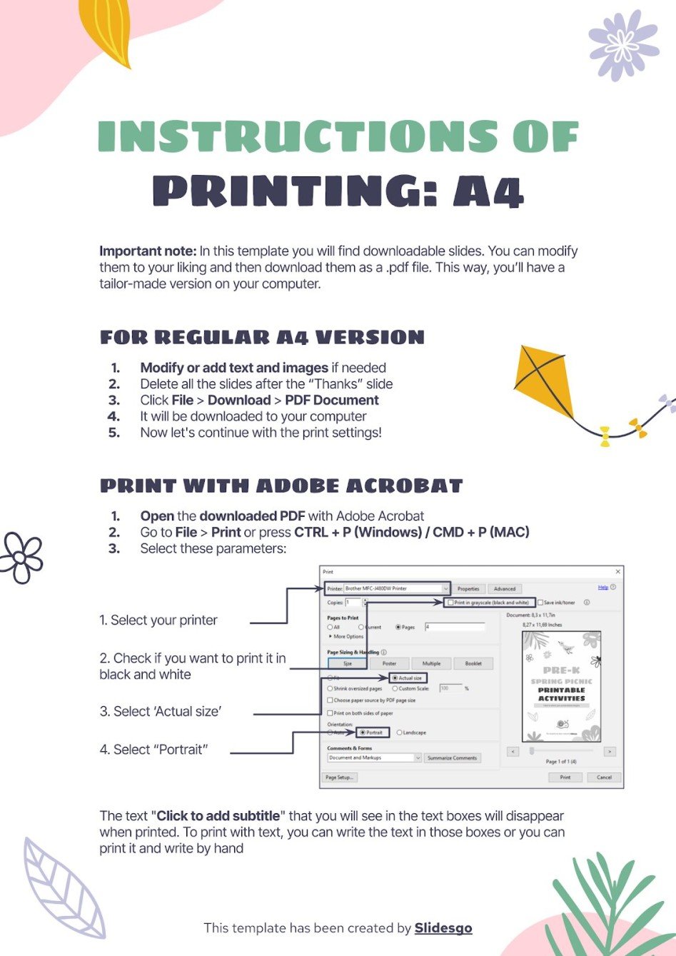 Pre-K Spring Picnic Printable Activities | Google Slides