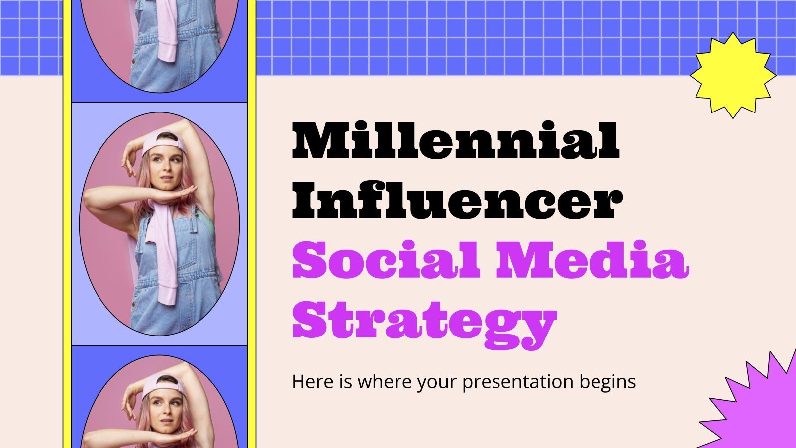 Millennial Influencer Social Media Strategy | Google Slides