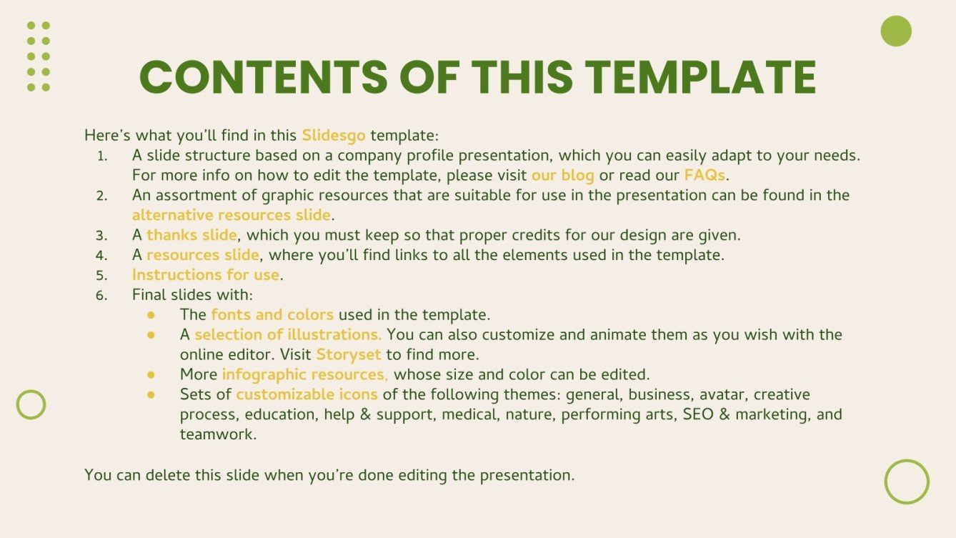 Grocery Store Company Profile | Google Slides & PPT