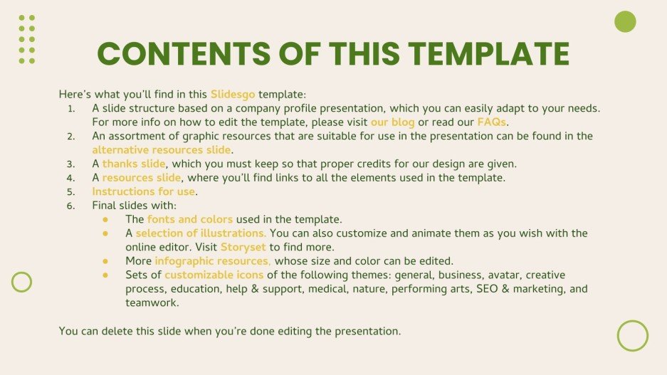 Grocery Store Company Profile | Google Slides & PPT