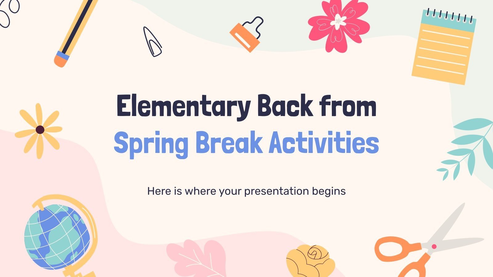Elementary Back from Spring Break Activities | Google Slides