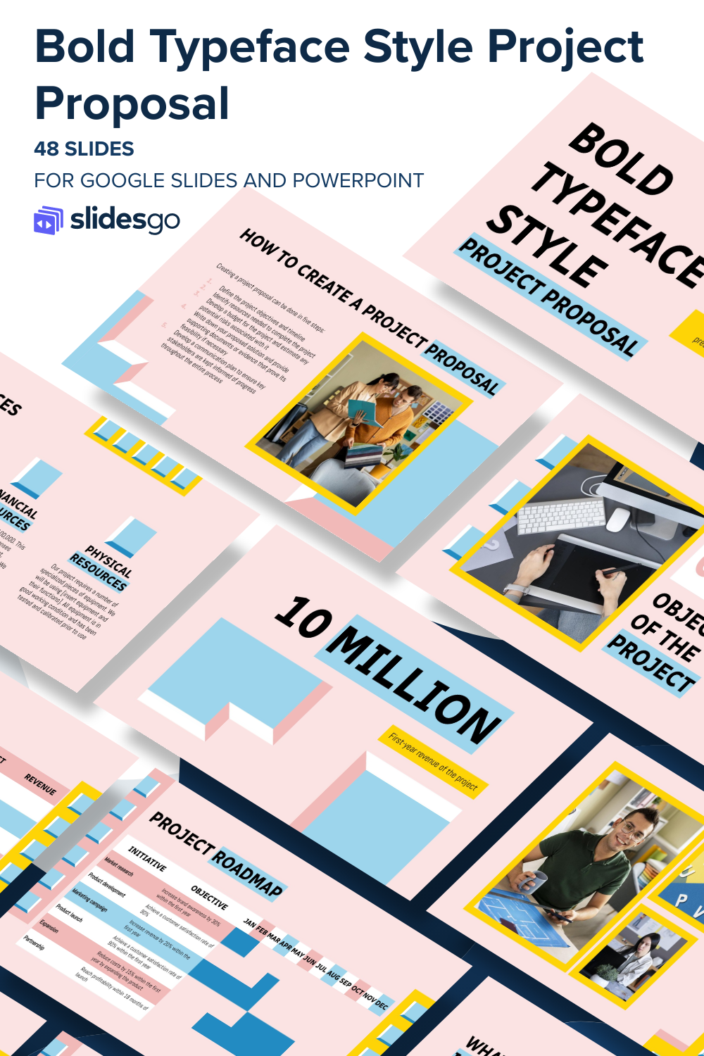 Bold Typeface Style Project Proposal | Google Slides & PPT