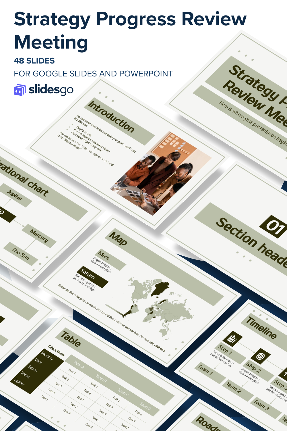 Strategy Progress Review Meeting | Google Slides & PPT