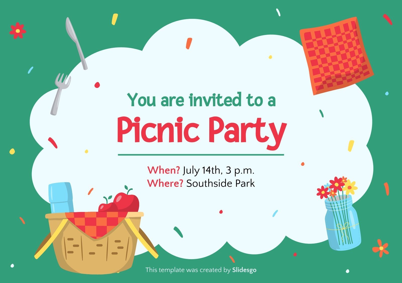 Picnic Party Invitations | Google Slides & PowerPoint