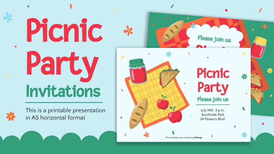 Picnic Party Invitations | Google Slides & PowerPoint
